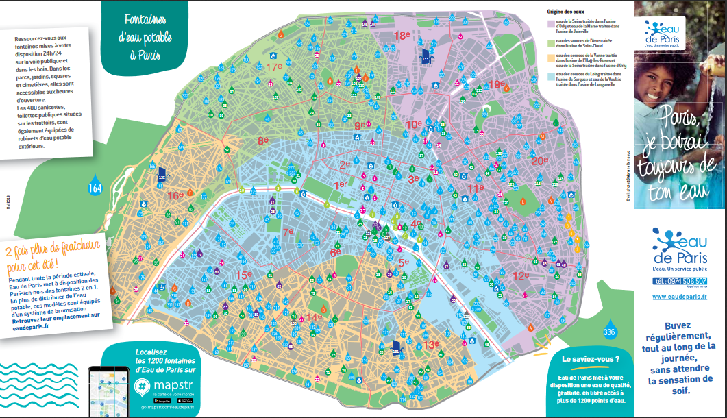 Paris : distribution de plans des points d'eau potable | Heinrich Böll ...